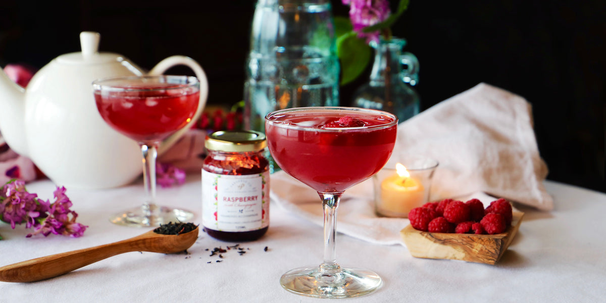 Raspberry Rose Tea Spritzers